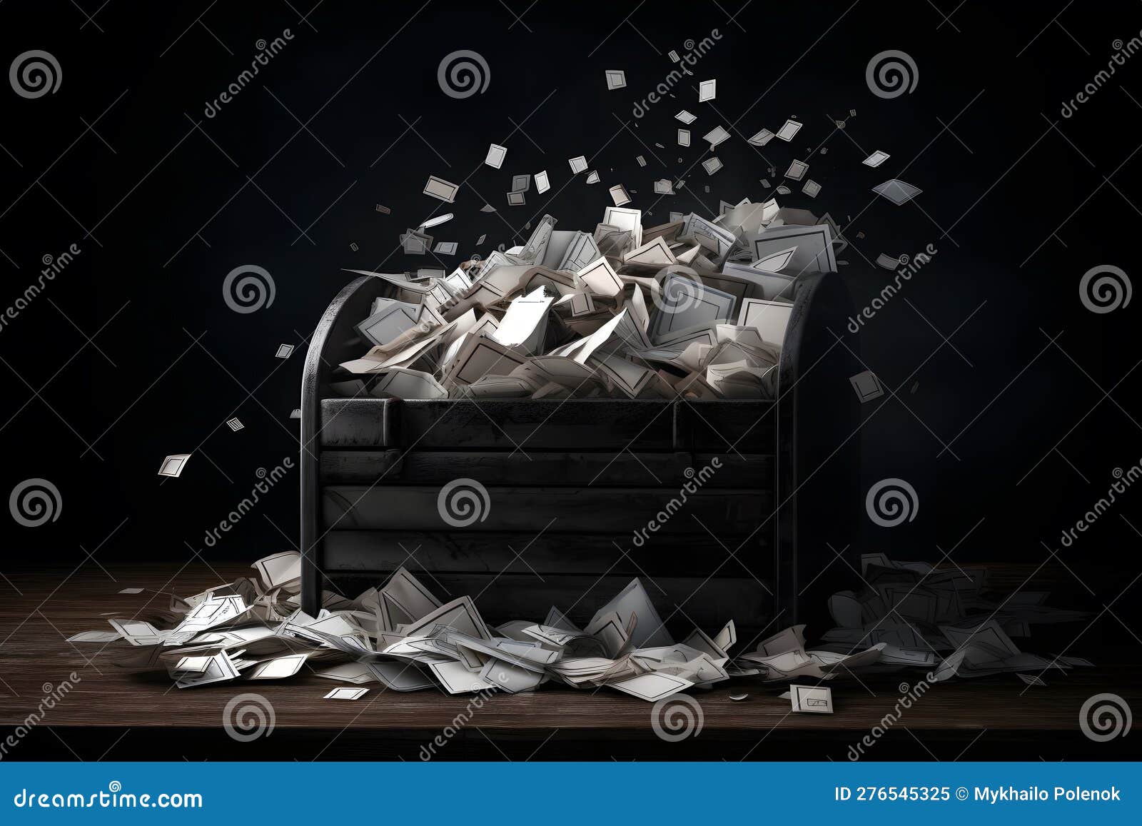 Overloaded Mailbox, a Lot of Letters. Neural Network AI Generated Stock ...