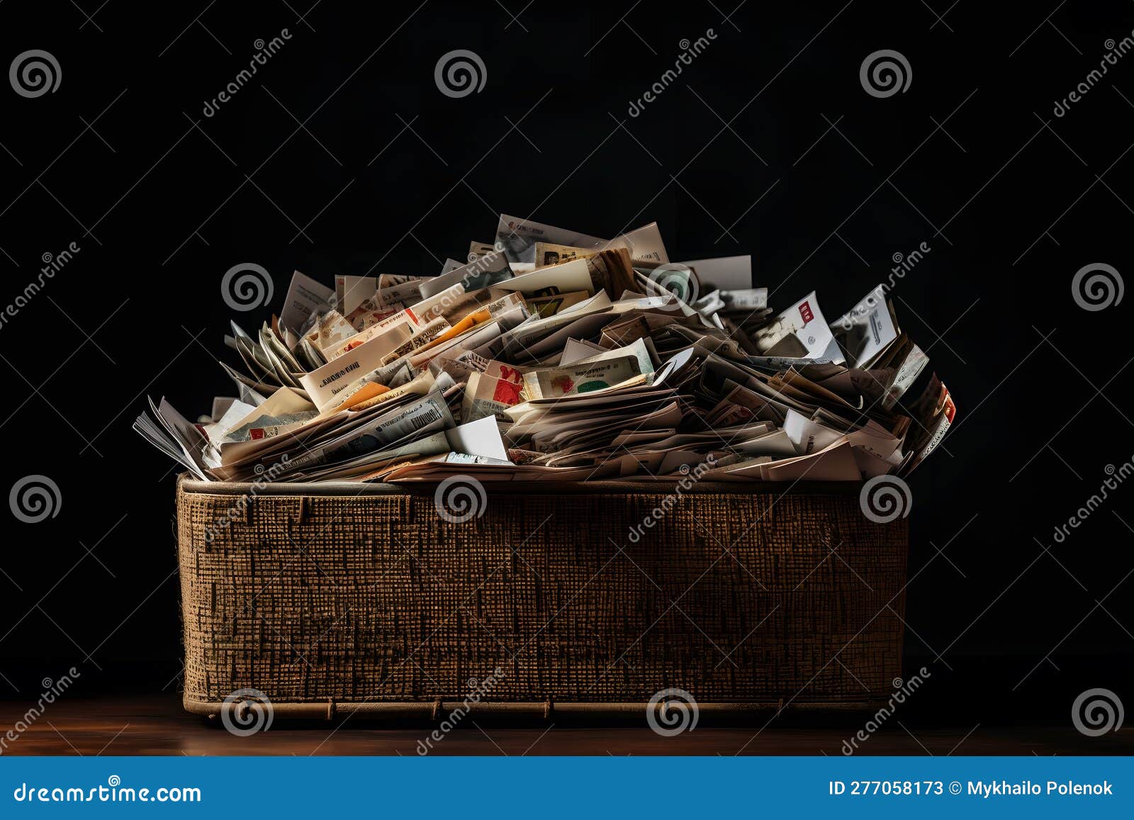 Overloaded Mailbox, a Lot of Letters. Neural Network AI Generated Stock ...