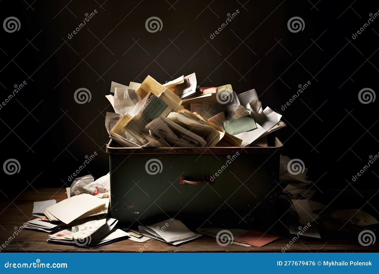 Overloaded Mailbox, a Lot of Letters. Neural Network AI Generated Stock ...