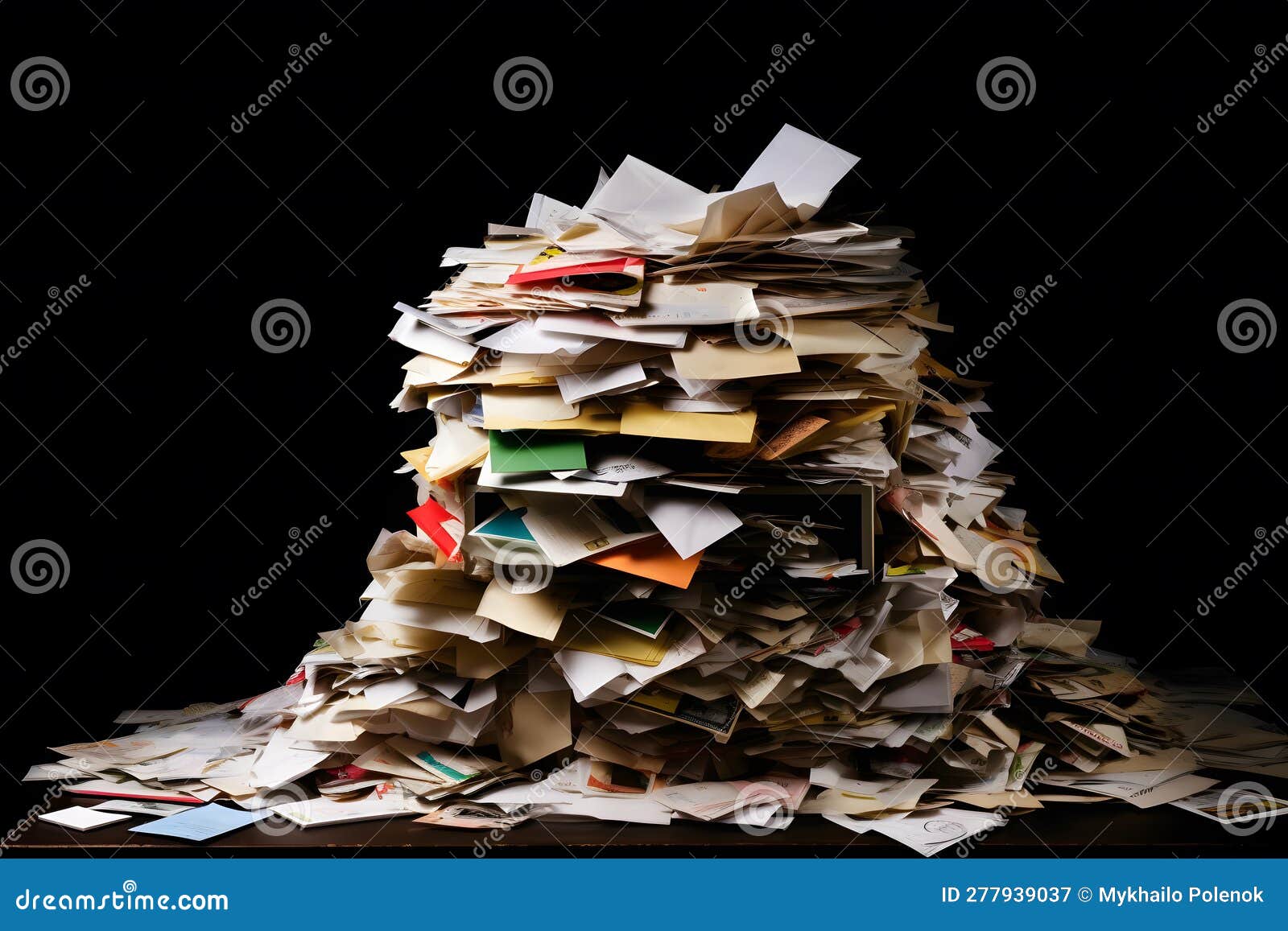 Overloaded Mailbox, a Lot of Letters. Neural Network AI Generated Stock ...