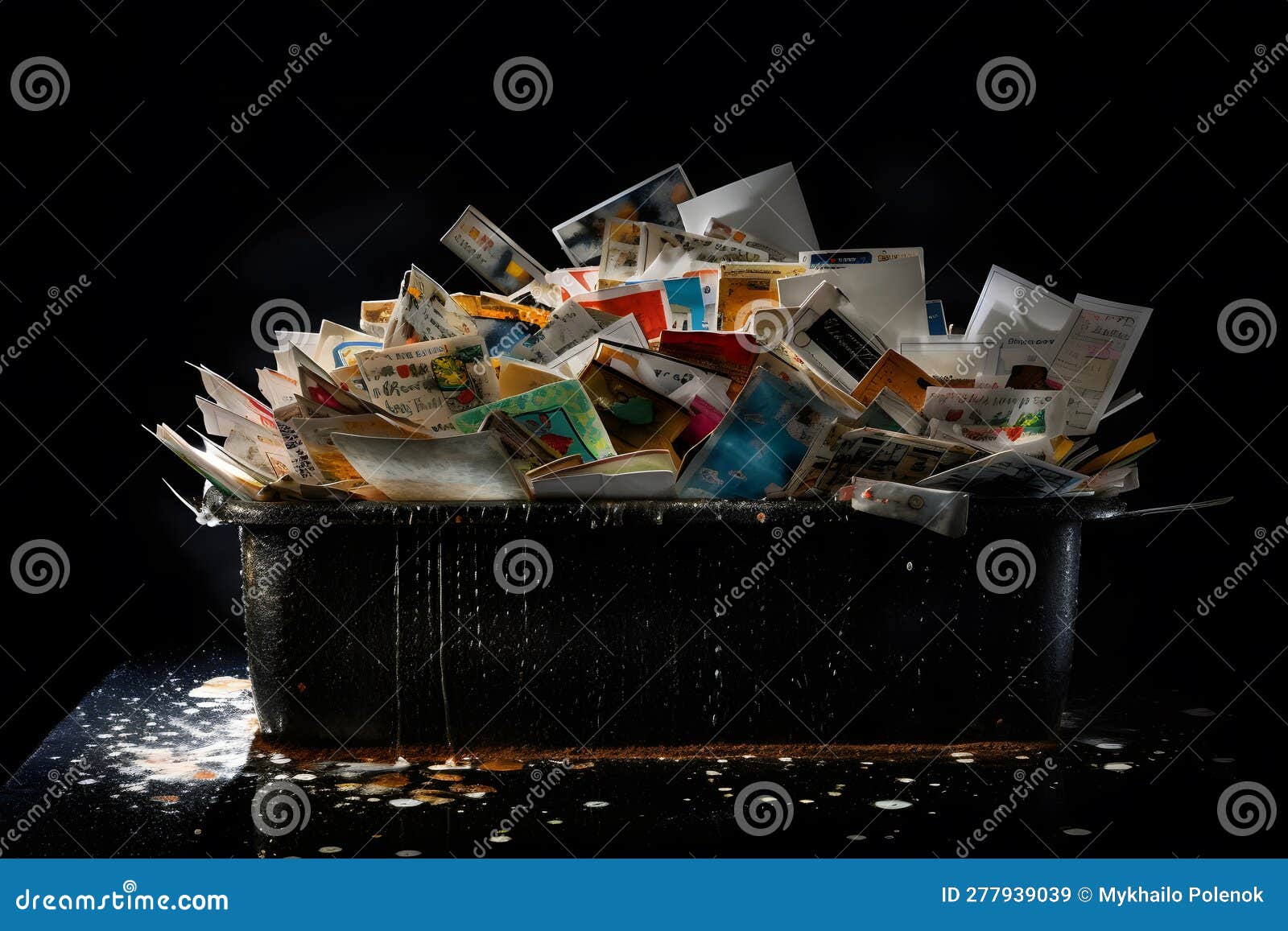 Overloaded Mailbox, a Lot of Letters. Neural Network AI Generated Stock ...