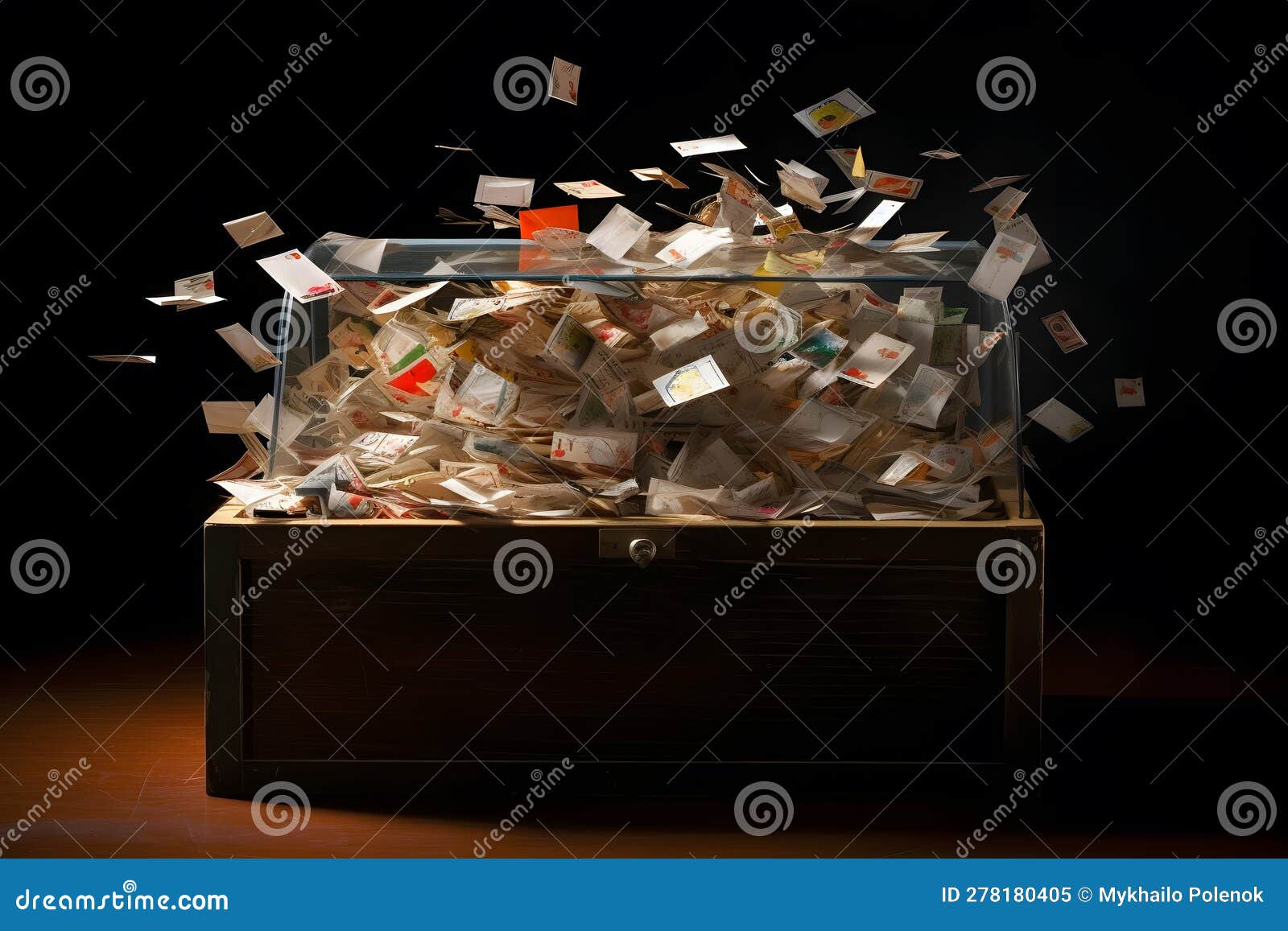 Overloaded Mailbox, a Lot of Letters. Neural Network AI Generated Stock ...