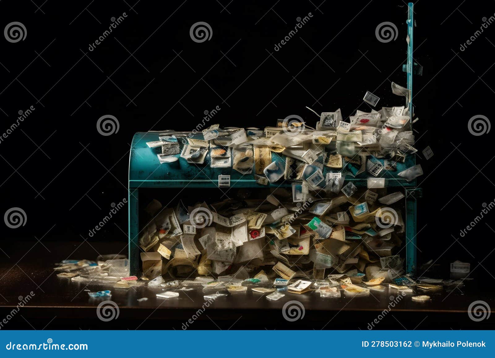 Overloaded Mailbox, a Lot of Letters. Neural Network AI Generated Stock ...