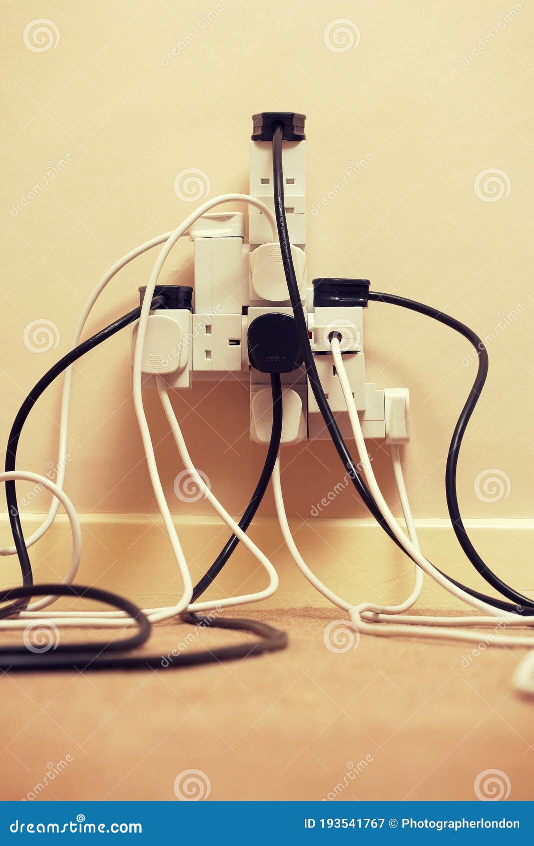 Overloaded Multi Extension Plug Stock Image - Image of industry ...