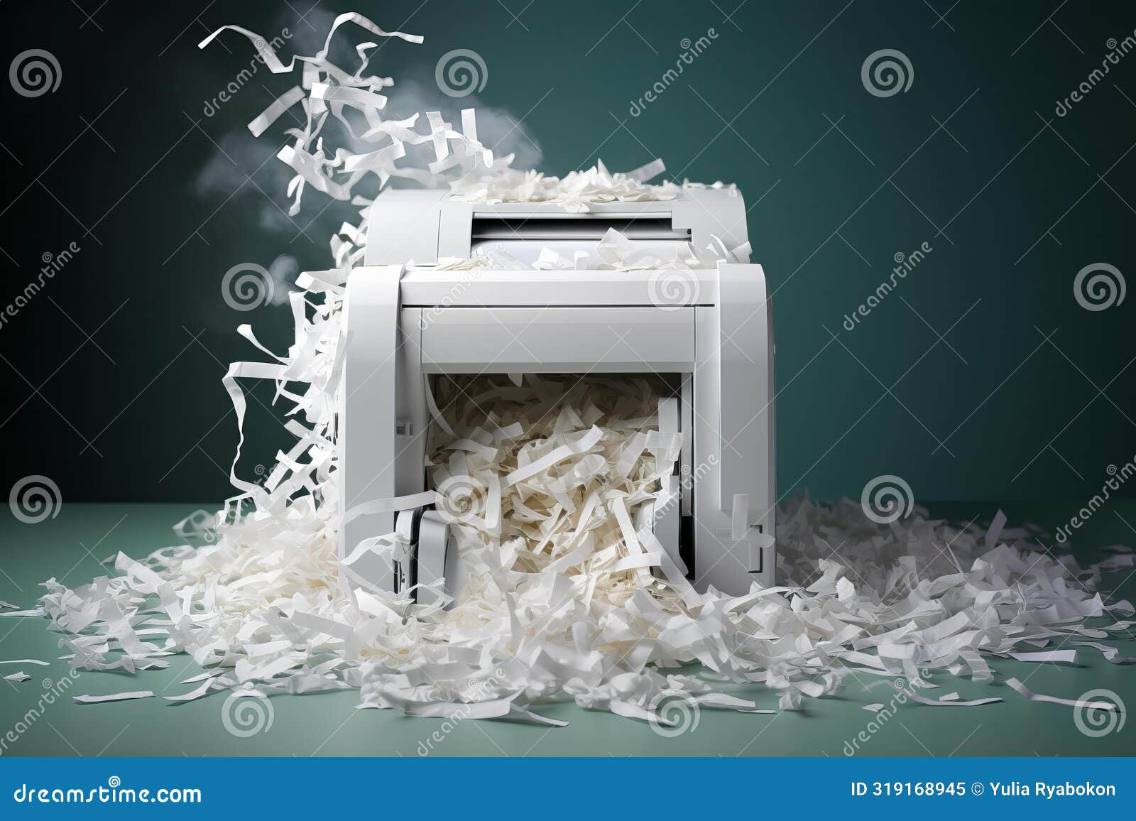 Overloaded Printer with Paper Jam Malfunction Stock Illustration ...