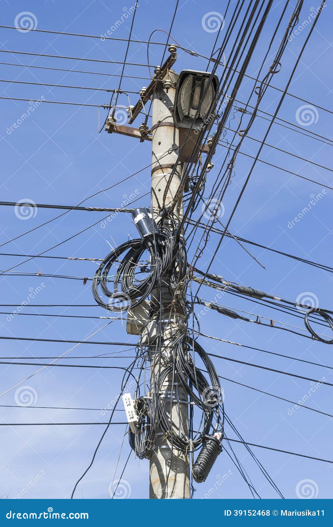 Overloaded street pole stock photo. Image of overloaded - 39152468