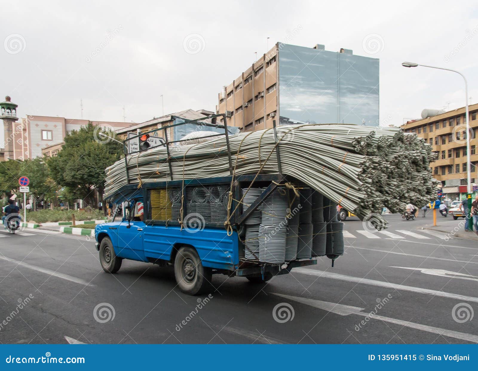 Overloaded Truck with Tubes Editorial Image - Image of package, heavy ...