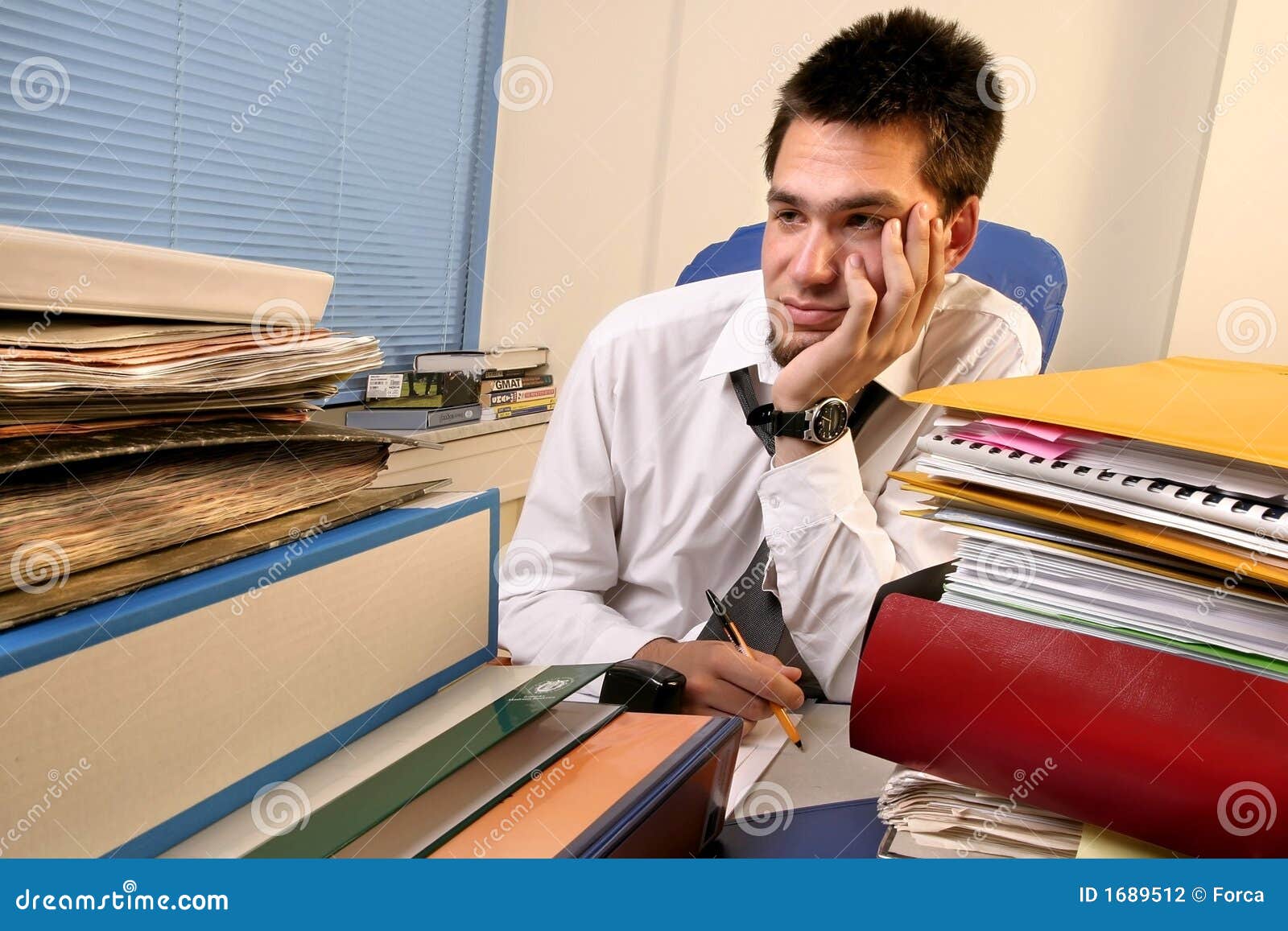 Overloaded worker stock photo. Image of office, studies - 1689512