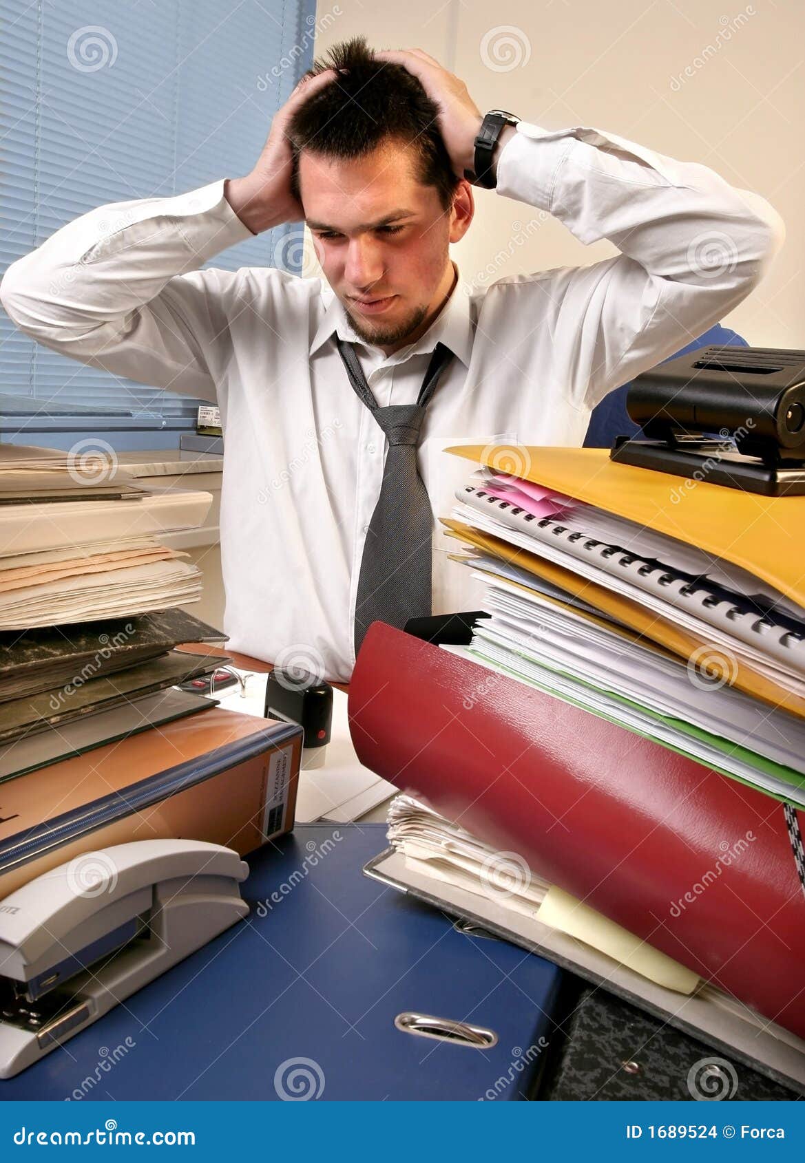 Overloaded worker stock photo. Image of overworked, paper - 1689524