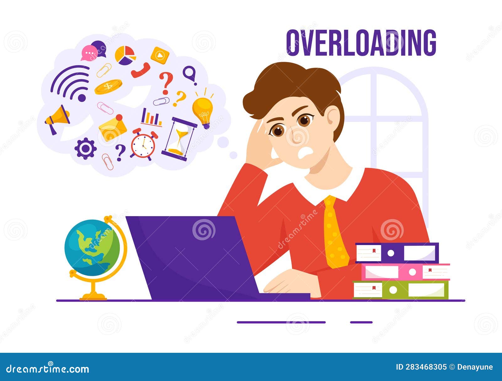 Overloading Vector Illustration with Busy Work and Multitasking ...