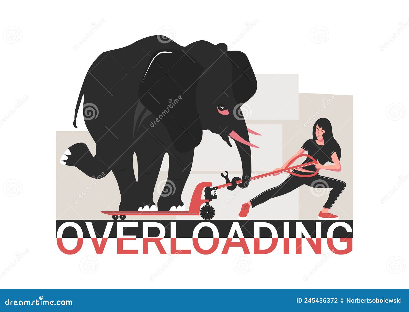 Overloading - Warehouse Safety Tip. Stock Vector - Illustration of ...