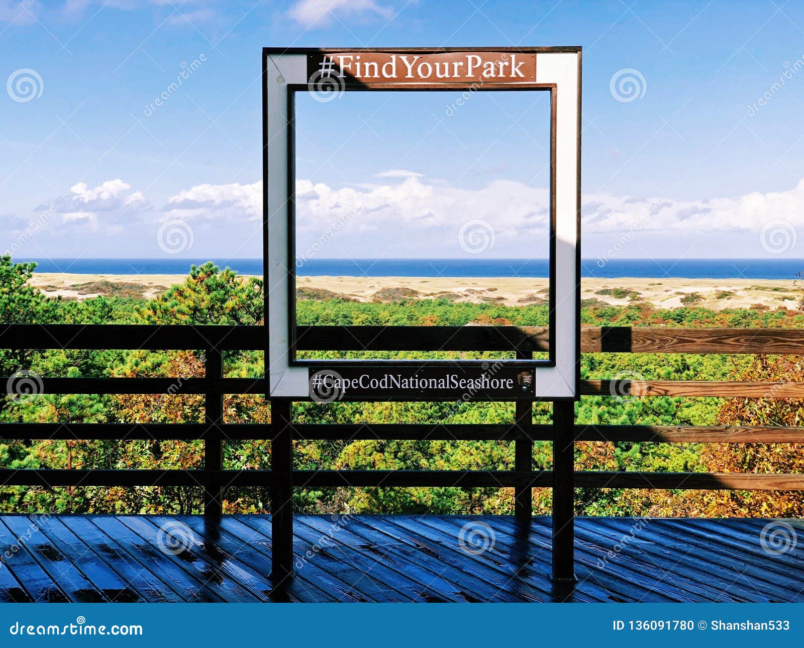 Overlook the Cape Cod National Seashore Stock Photo - Image of ...