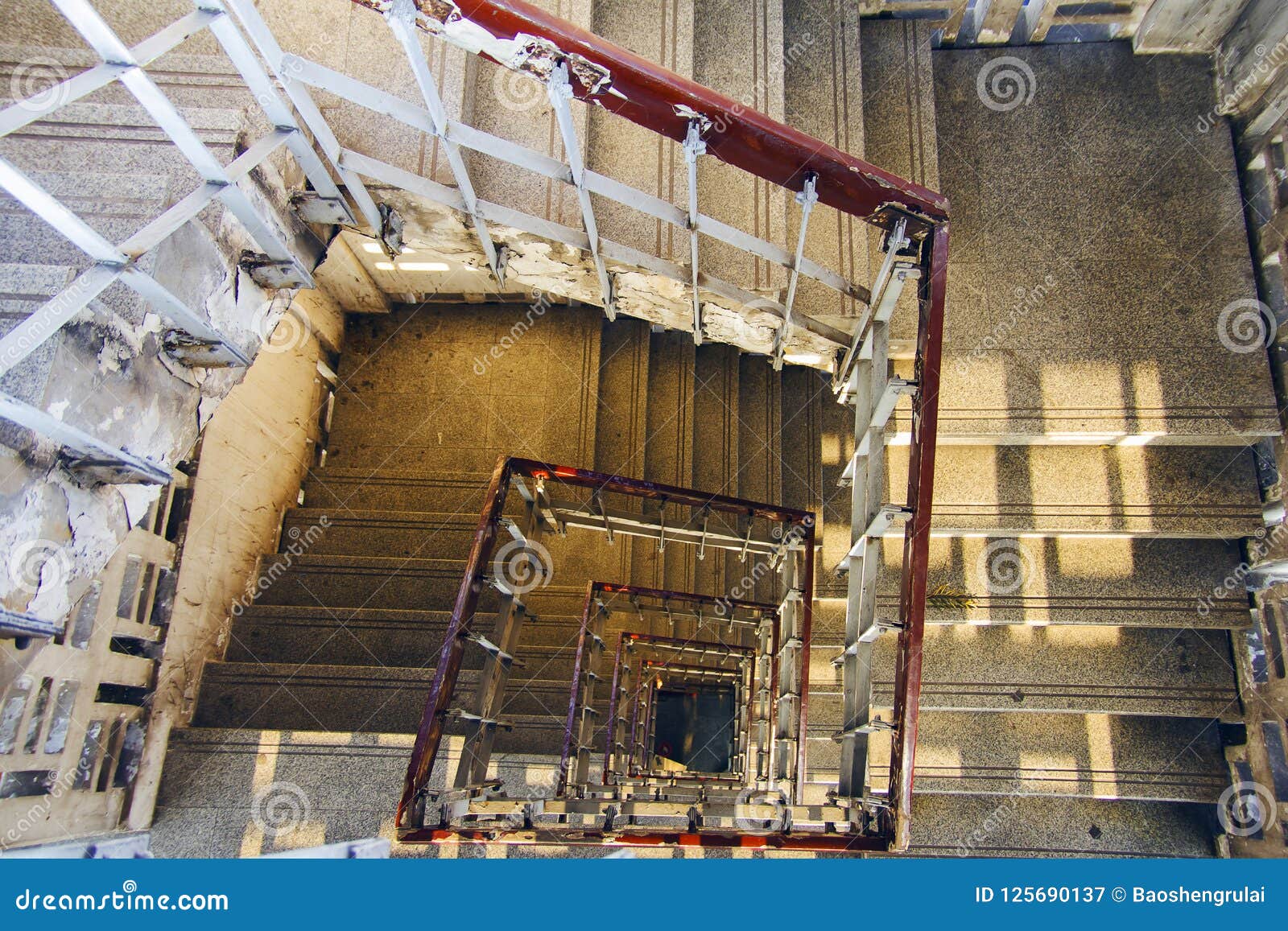 Overlook the Old Spiral Staircase Stock Image - Image of overlook ...