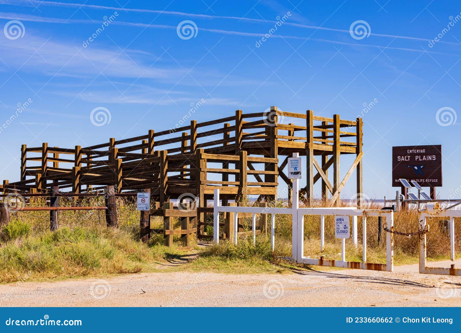 Overlook Platform of the Salt Plains State Park Stock Photo - Image of ...