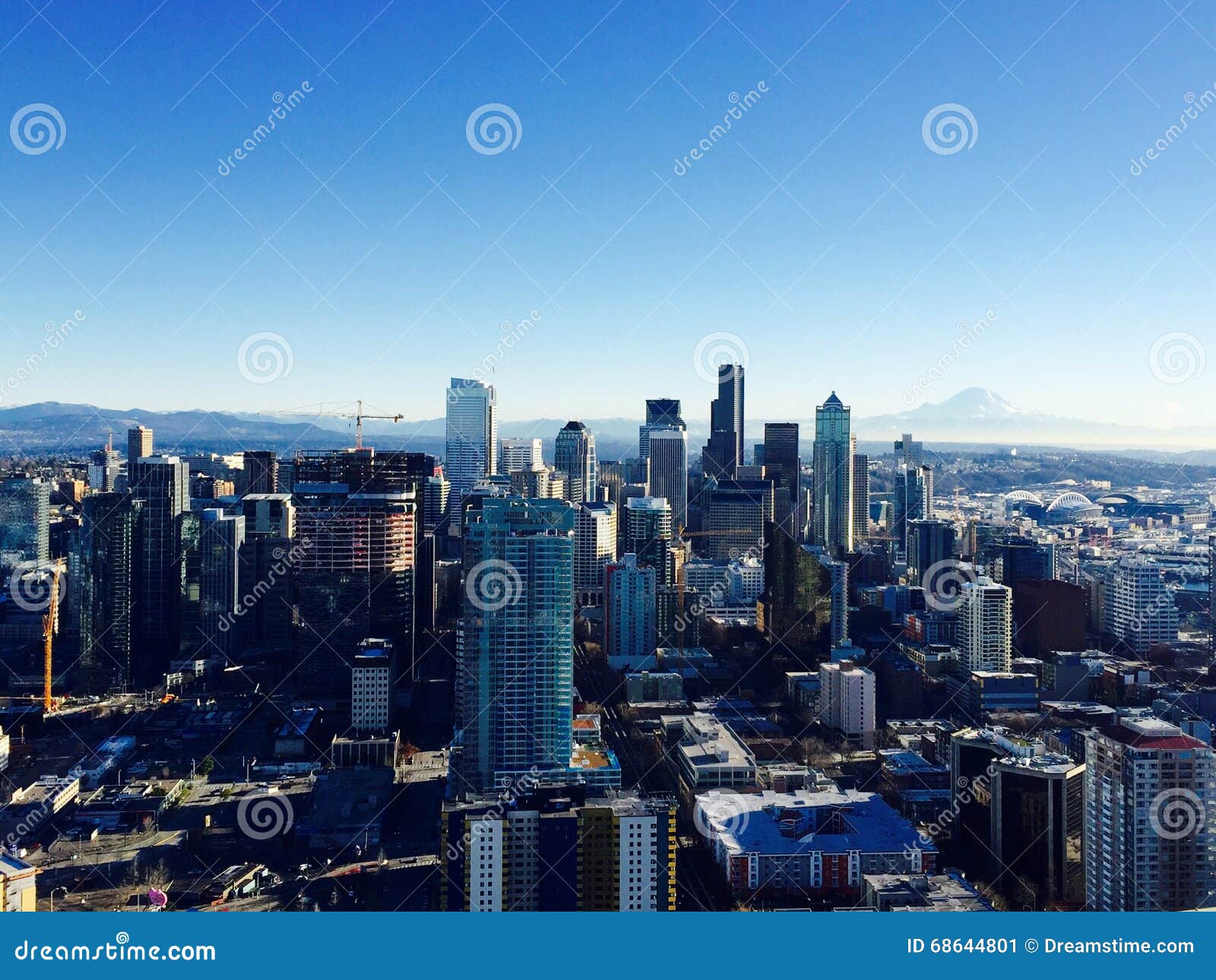 Overlook Seattle from Needle Tower Stock Image - Image of tower ...