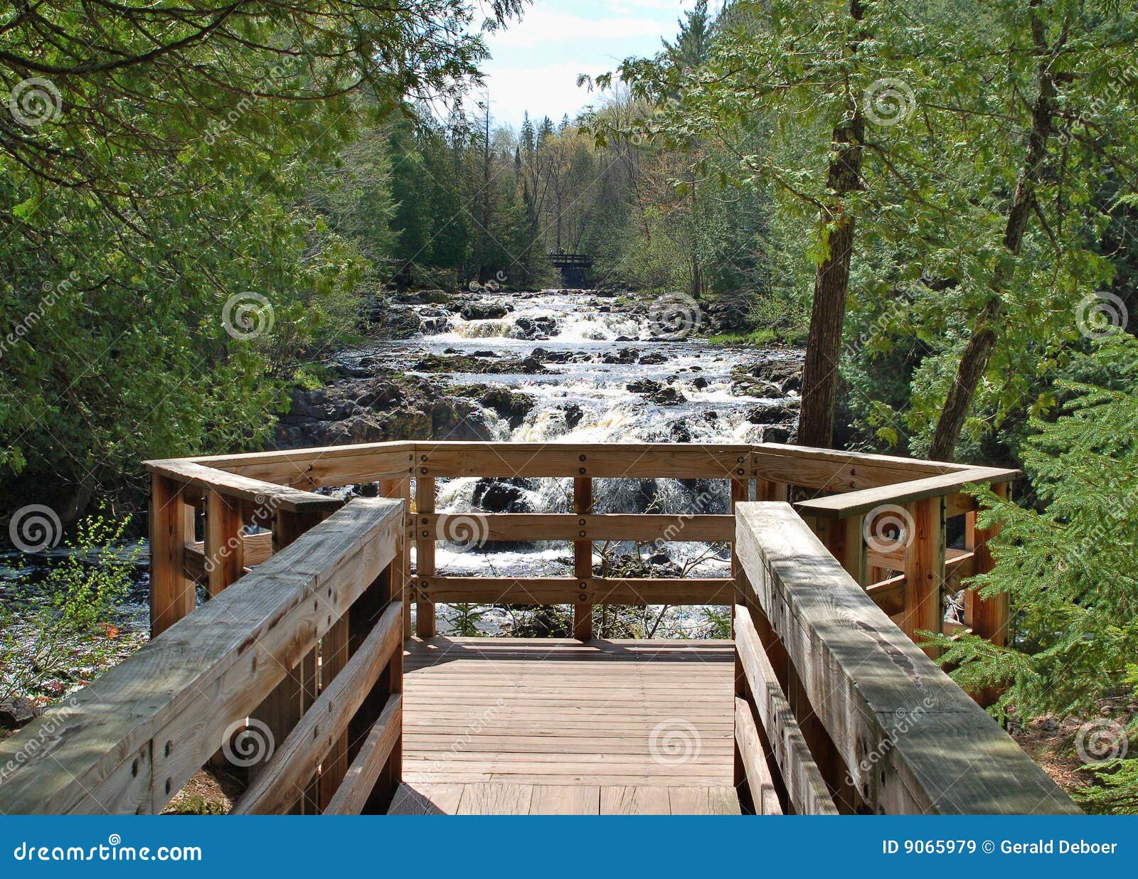 Overlook at Waterfall stock image. Image of summer, rapids - 9065979