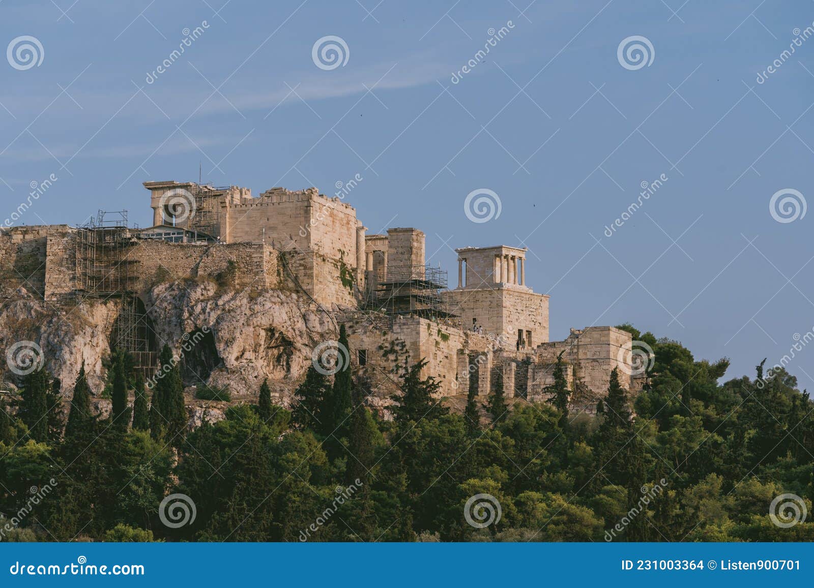 Overlooking the Acropolis at Sunset Stock Photo - Image of civilization ...