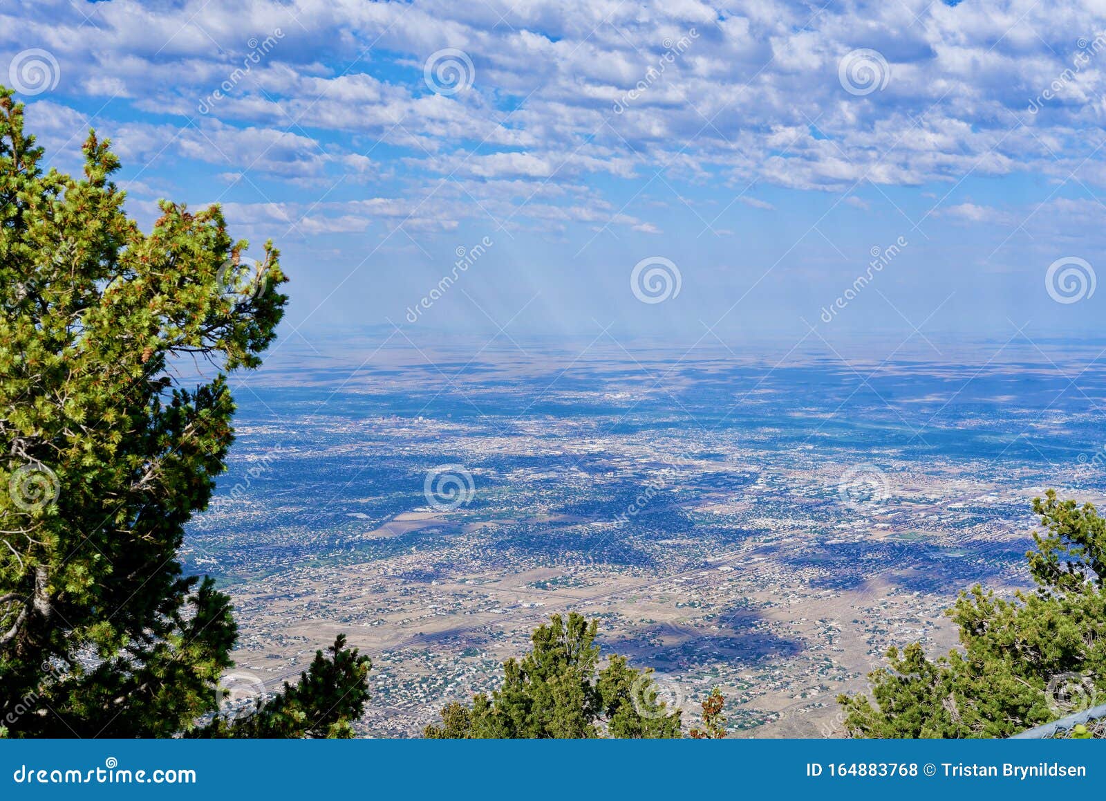 Overlooking Albuquerque from the Top of the Sandia Crest Highway Stock ...