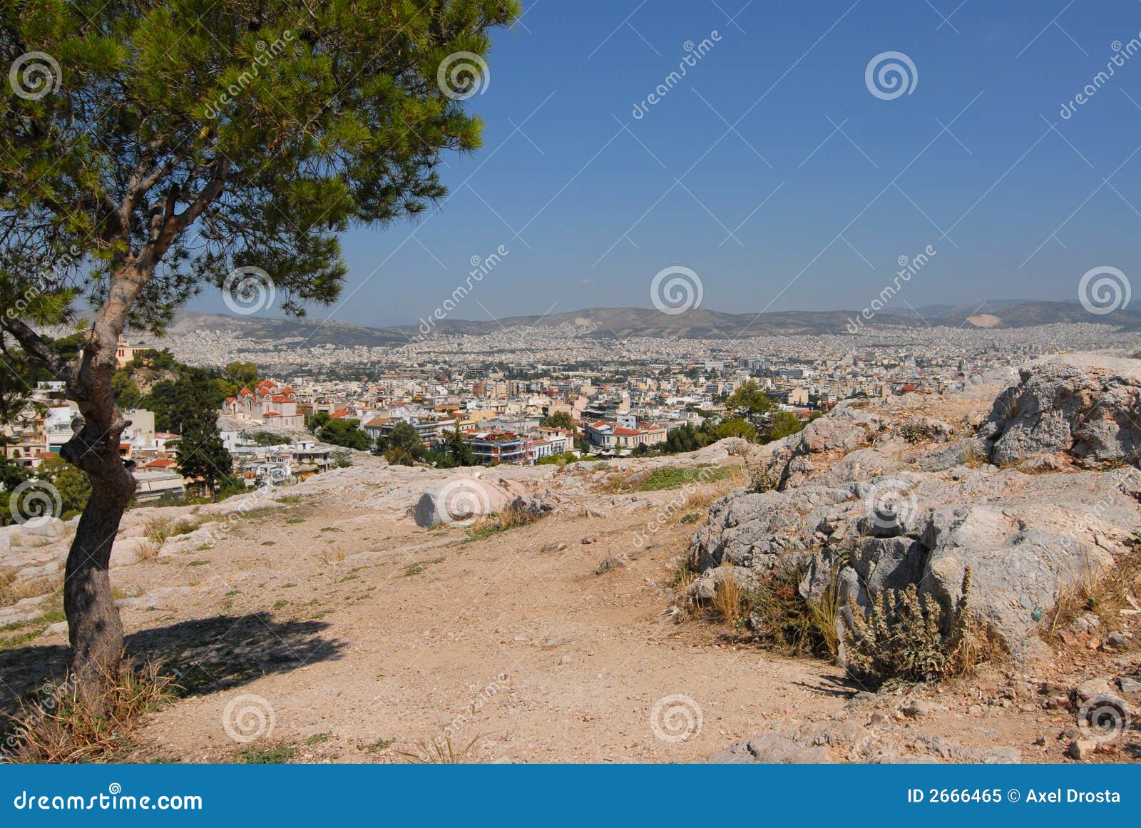 Overlooking Athens stock image. Image of areopagus, tours - 2666465
