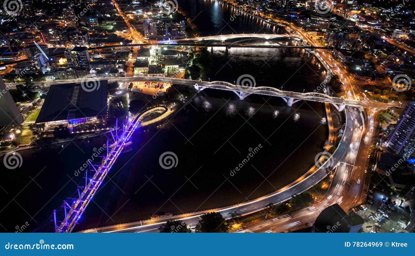 Overlooking A Very Busy Interstate Highway Off Ramp From Above With ...