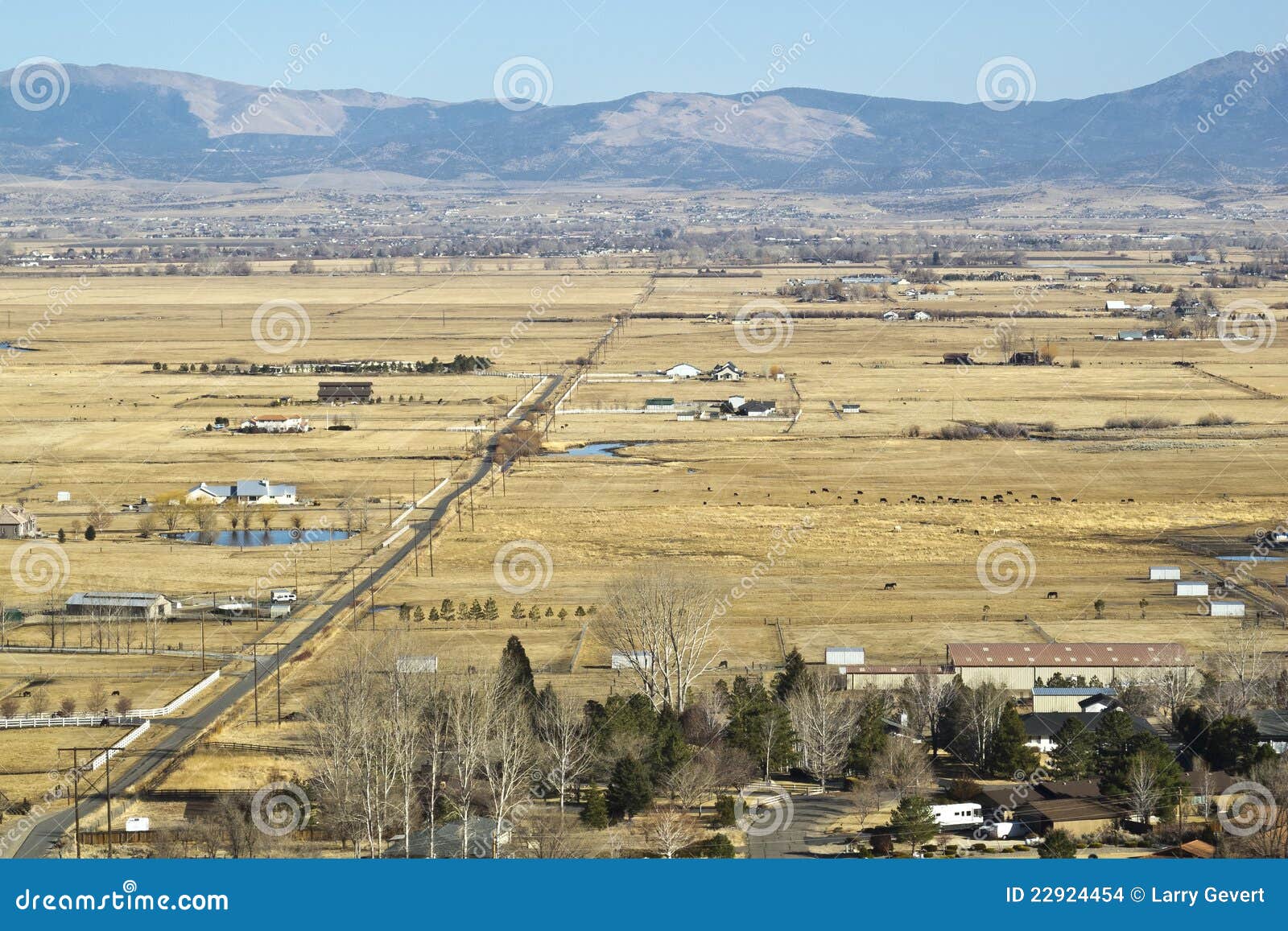Overlooking the Carson River Valley Stock Photo - Image of landscape ...