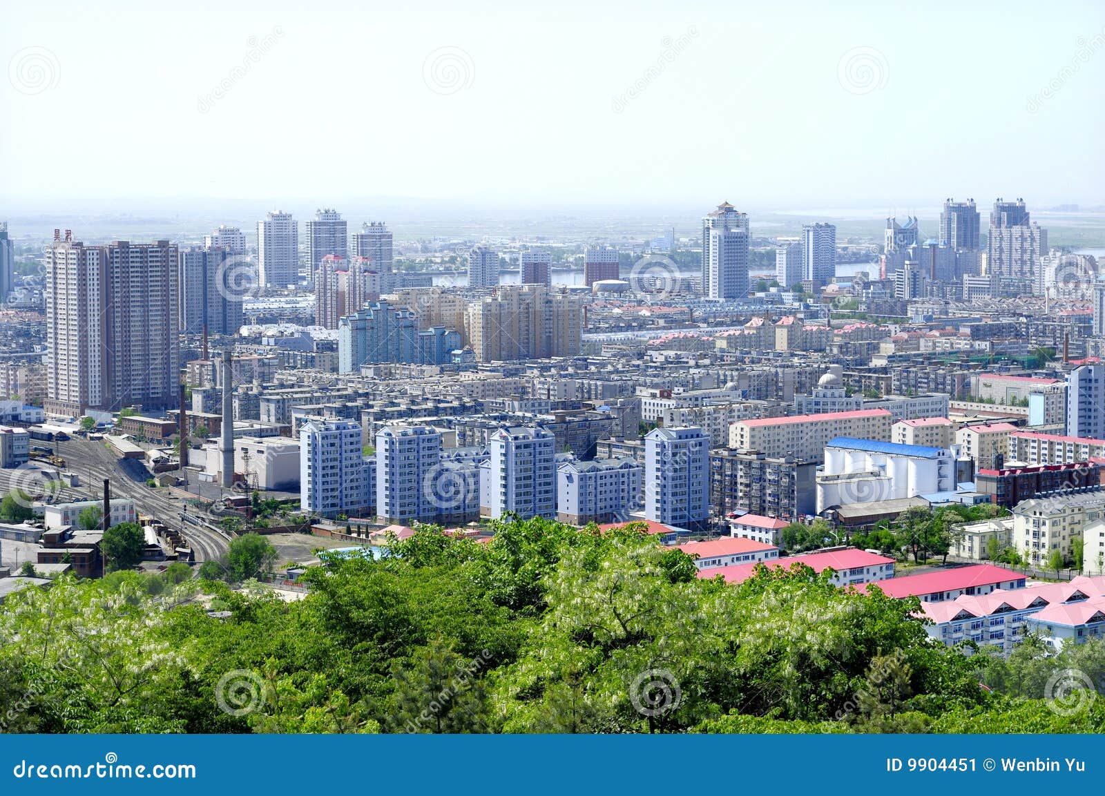 Overlooking the city stock image. Image of community, city - 9904451