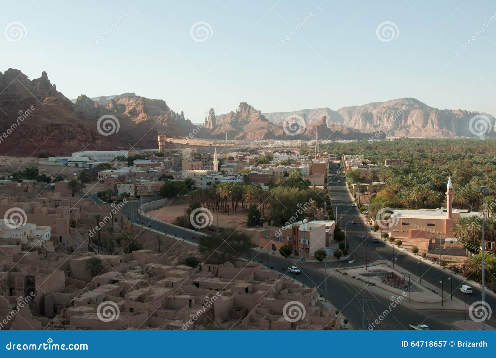 Overlooking the City of Al Ula, Saudi Arabia Stock Image - Image of ...