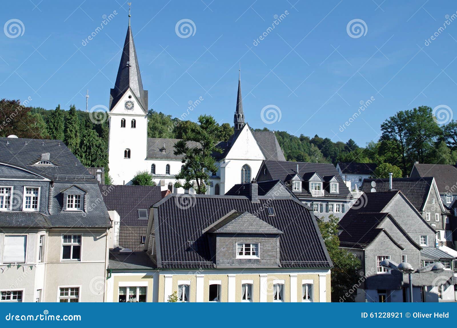 Overlooking the City Gummersbach,Germany Stock Image - Image of hiking ...