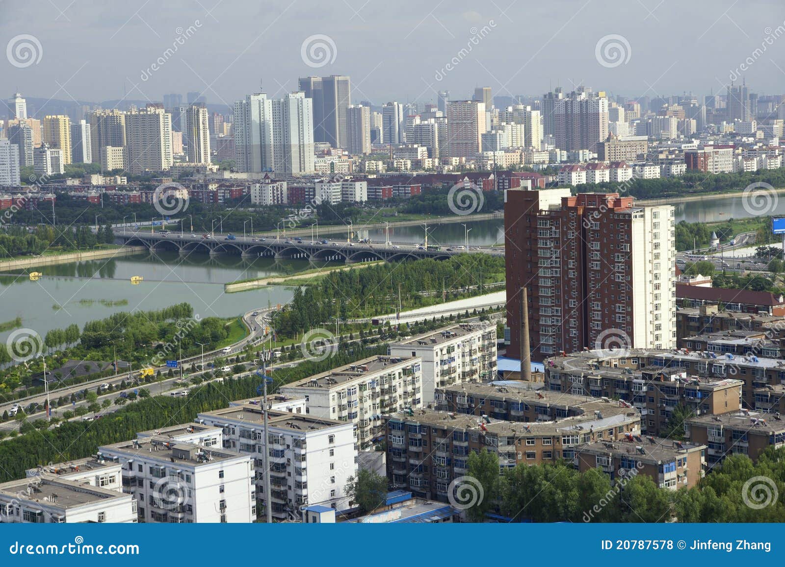 Overlooking city view stock photo. Image of district - 20787578