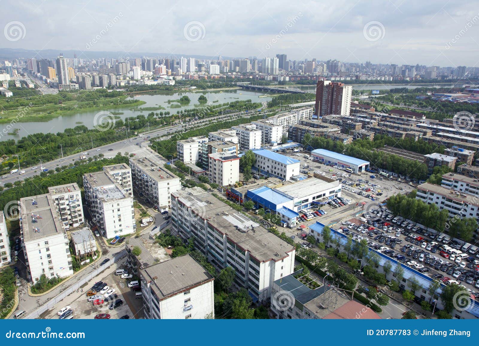 Overlooking city view stock image. Image of river, scene - 20787783