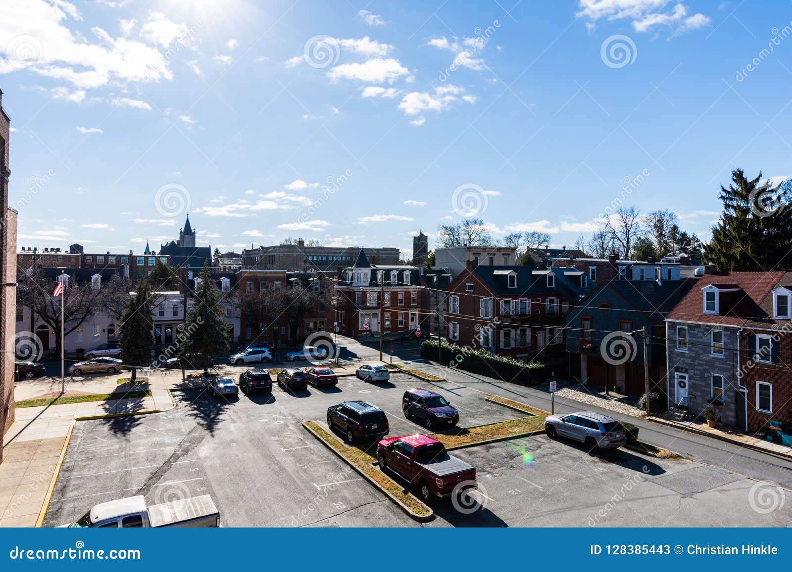 Overlooking Downtown Lancaster, Pennsylvania from Above Editorial Stock ...