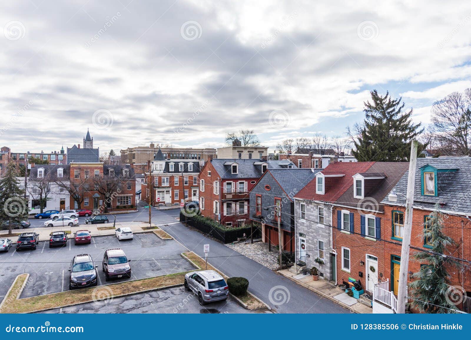 Overlooking Downtown Lancaster, Pennsylvania from Above Editorial Photo ...