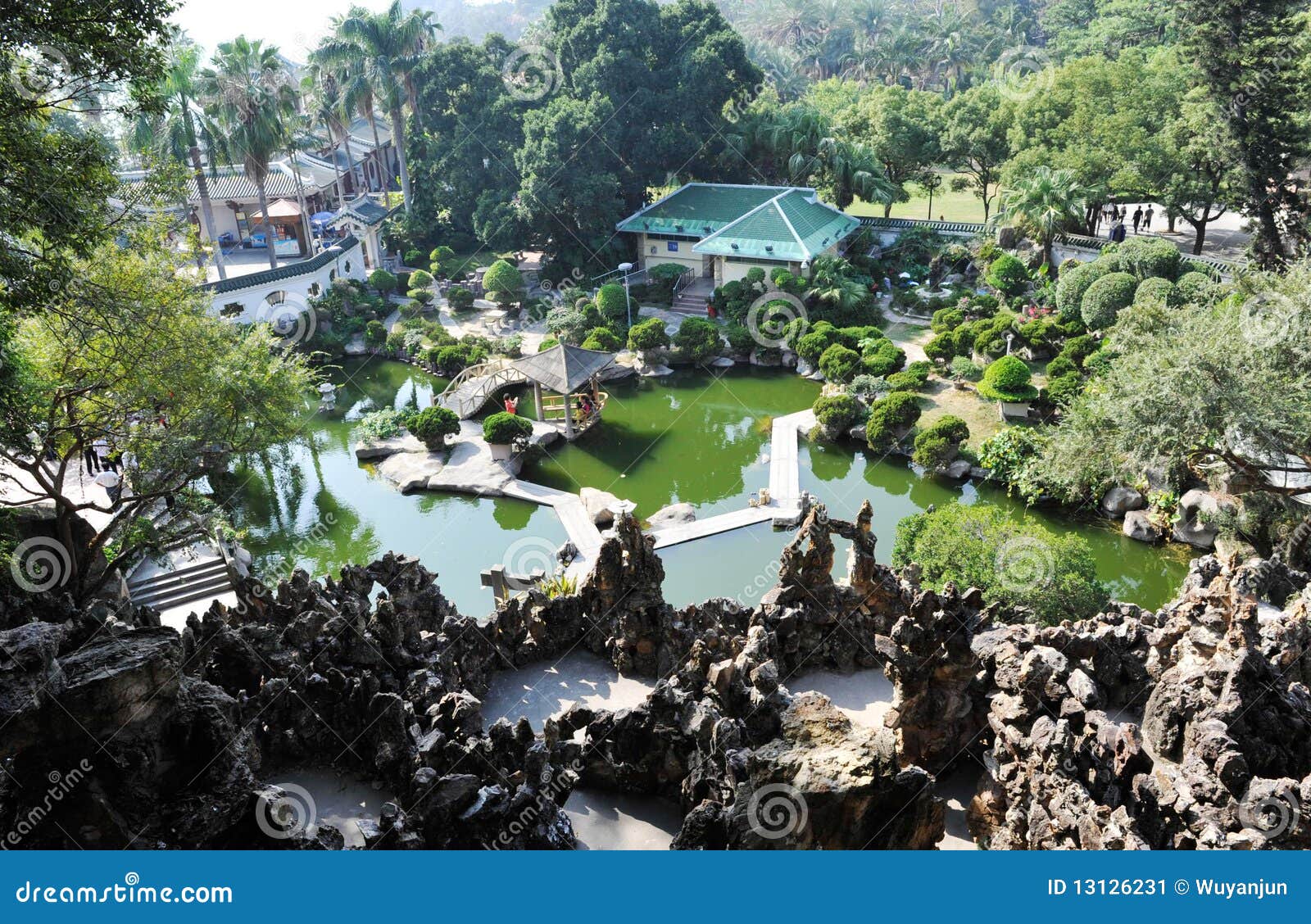 Overlooking the garden stock image. Image of outdoors - 13126231