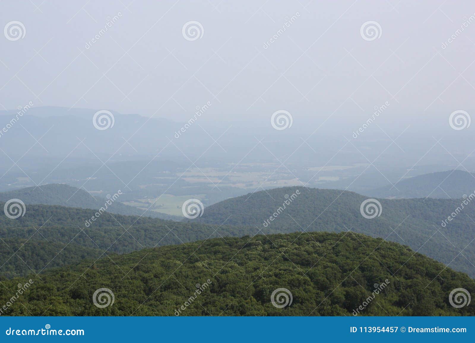 Overlooking the Hills and Valley of the Blue Ridge Mountains in ...