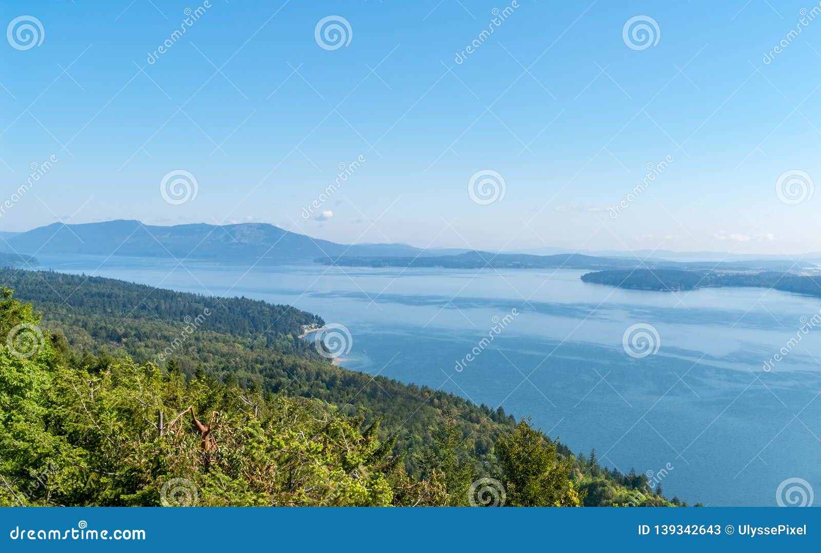 Juan De Fuca Strait - BC, Canada Stock Image - Image of fuca, mountain ...