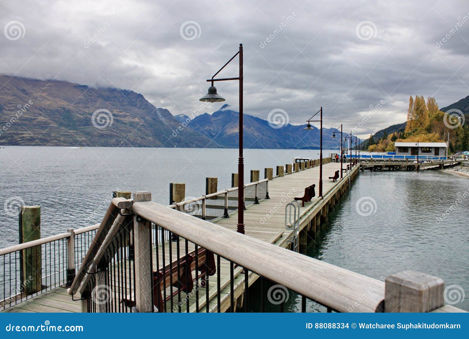 Overlooking the lake. stock photo. Image of outdoor, line - 88088334