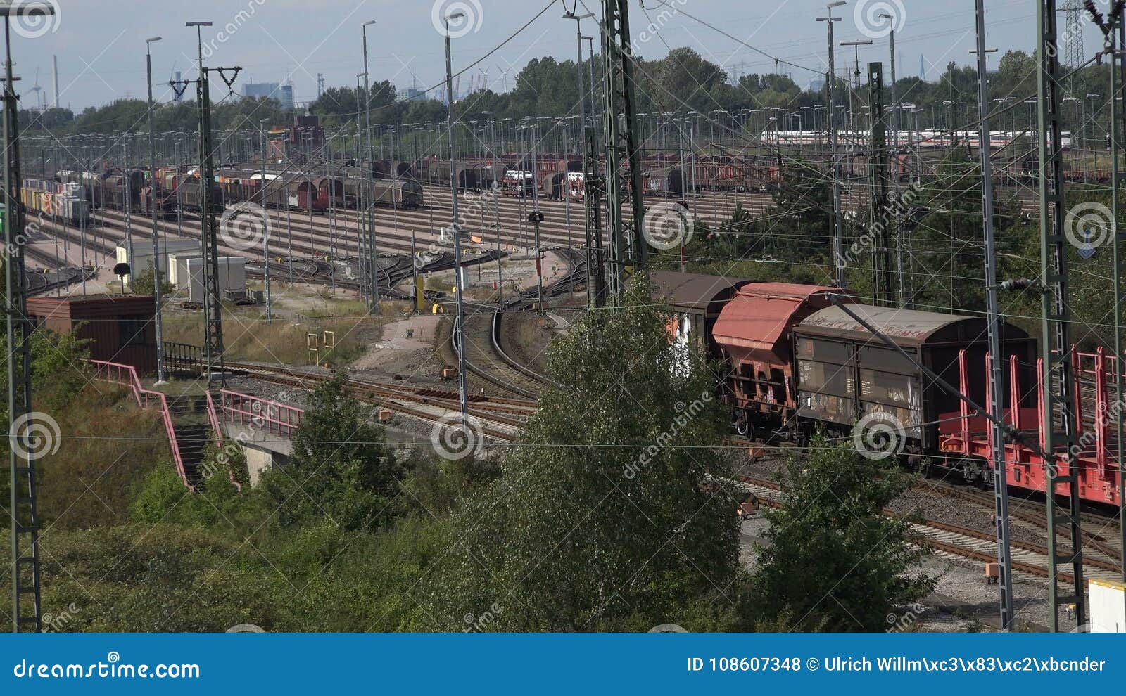 Switchyard Maschen stock footage. Video of station, cargo - 108607348