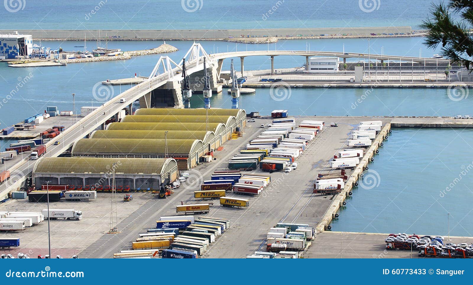 Overlooking the Port in Barcelona Editorial Stock Photo - Image of ...