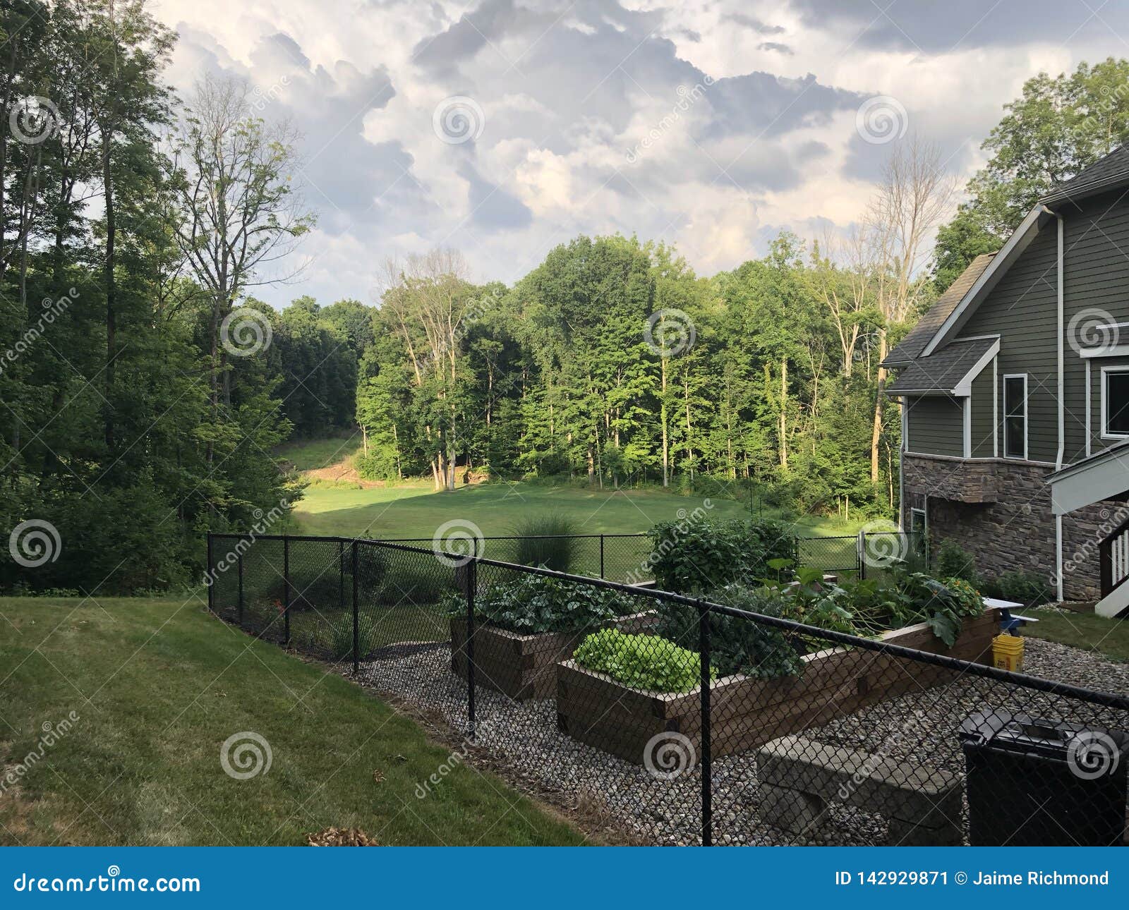 Overlooking Raised Vegetable Garden Stock Image - Image of overlooking ...