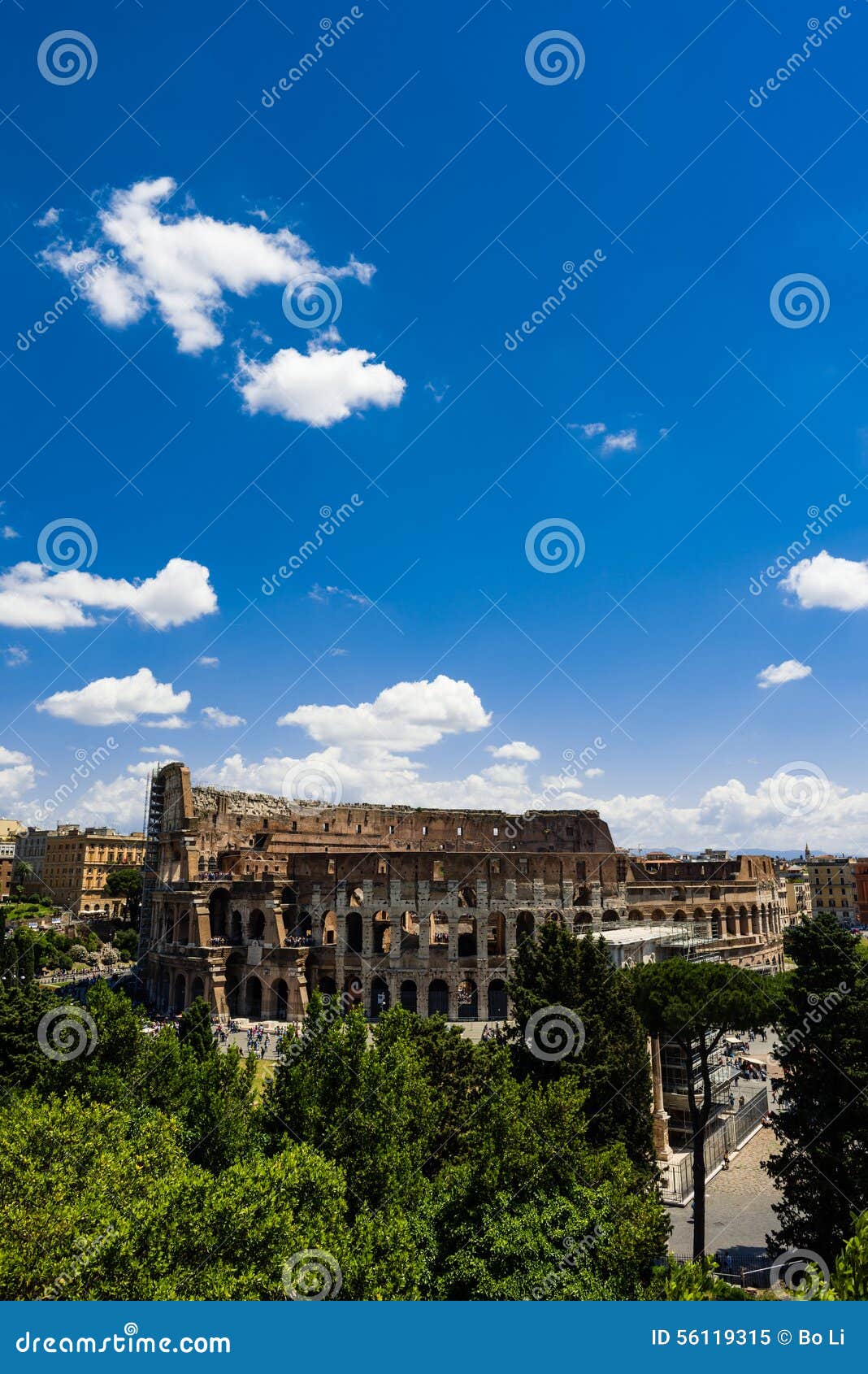 Overlooking of Rome Colosseum Stock Image - Image of roma, holidays ...