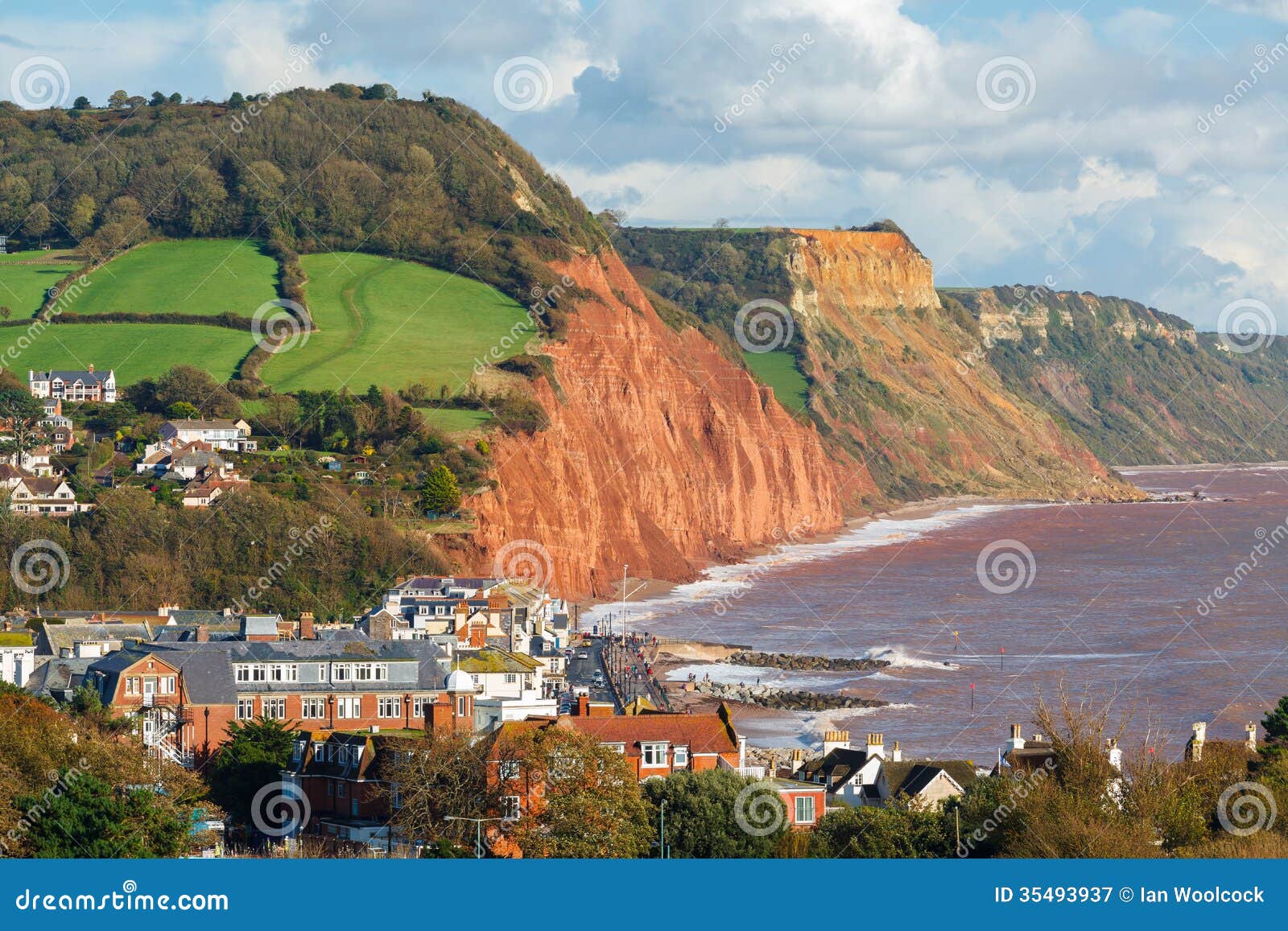 Overlooking Sidmouth Devon England Stock Image - Image of destination ...
