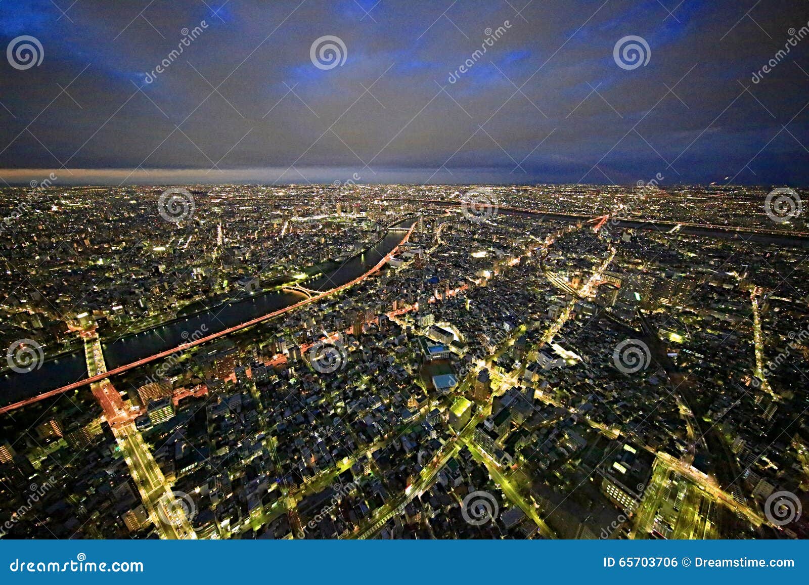 Overlooking the Tokyo stock photo. Image of line, scene - 65703706