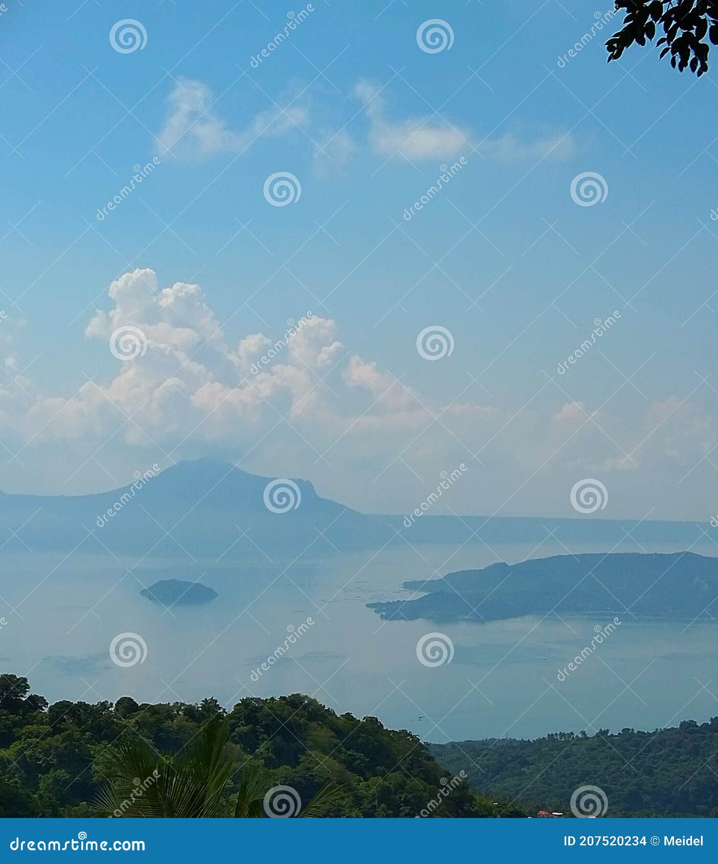 The Overlooking View of Taal Lake Stock Photo - Image of plain, plateau ...