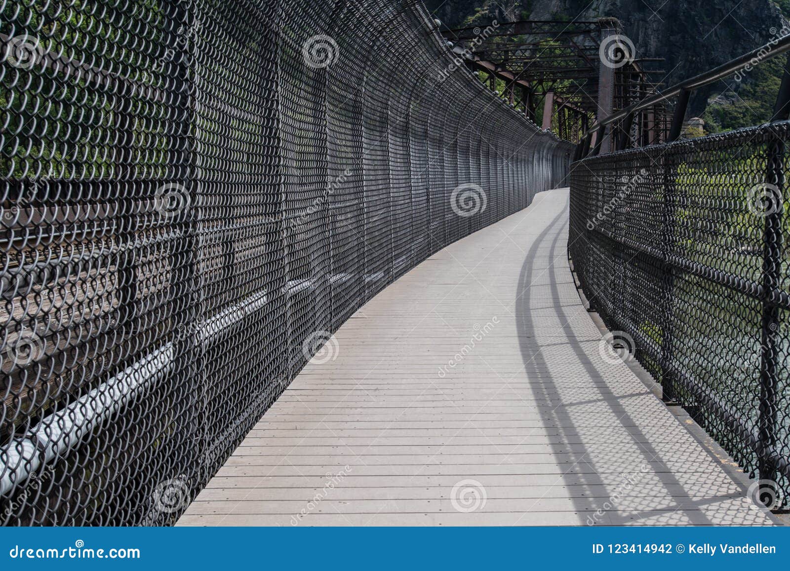 Overly Protected Walkway stock photo. Image of crossing - 123414942