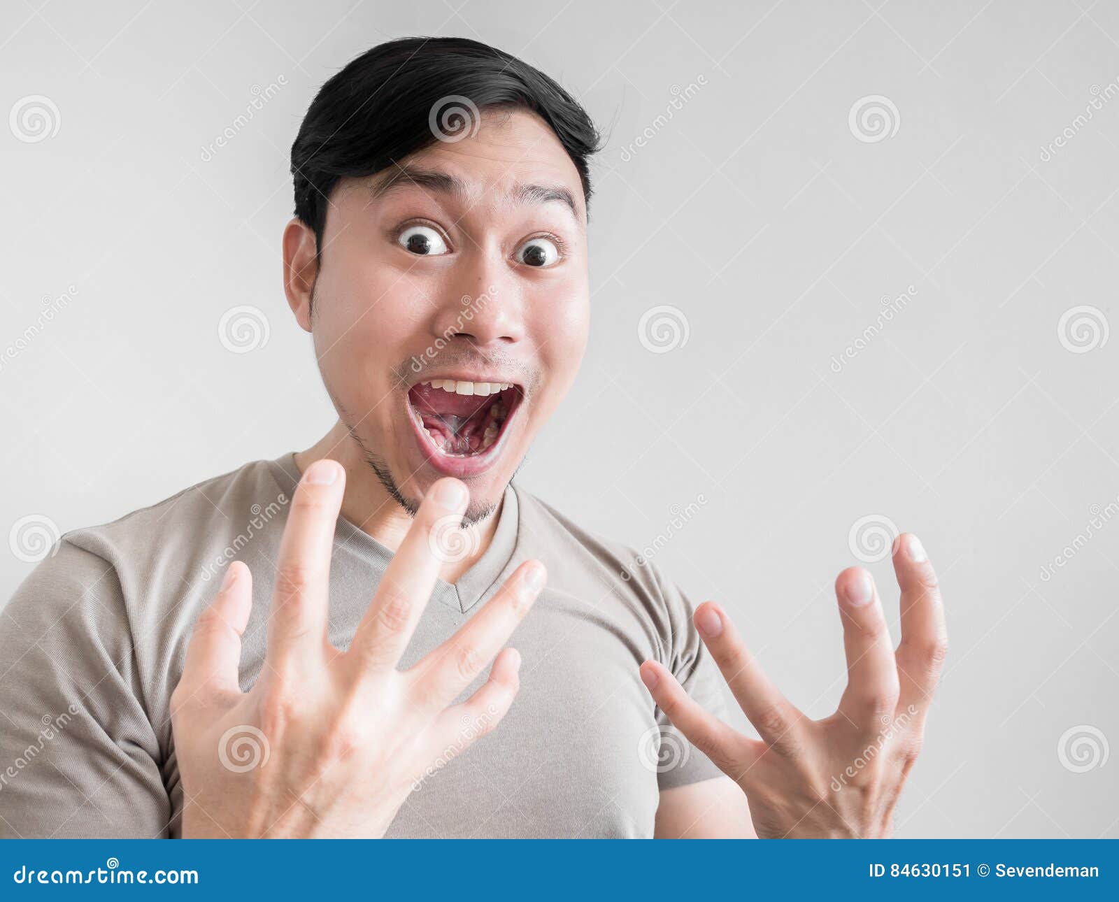 Overly Shock and Surprise Face of Man. Stock Image - Image of facial ...