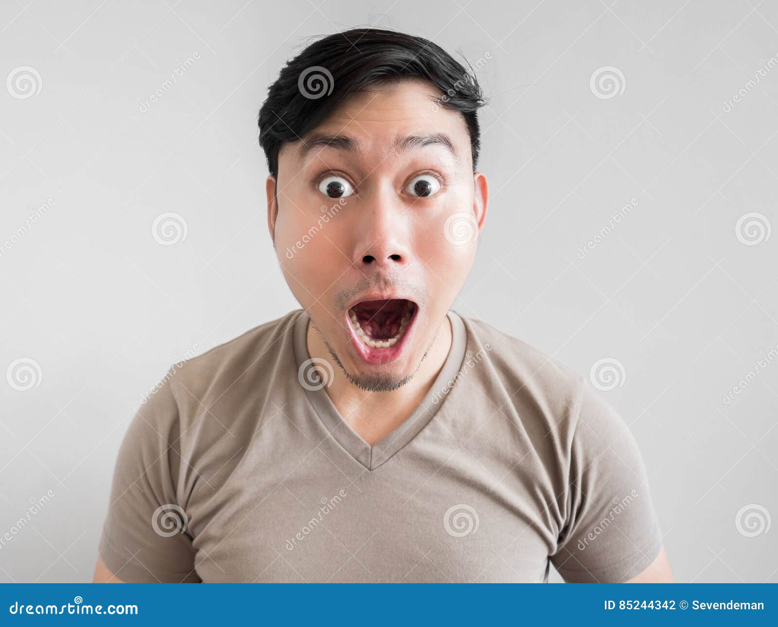 Overly Shock and Surprise Face of Man. Stock Photo - Image of energy ...