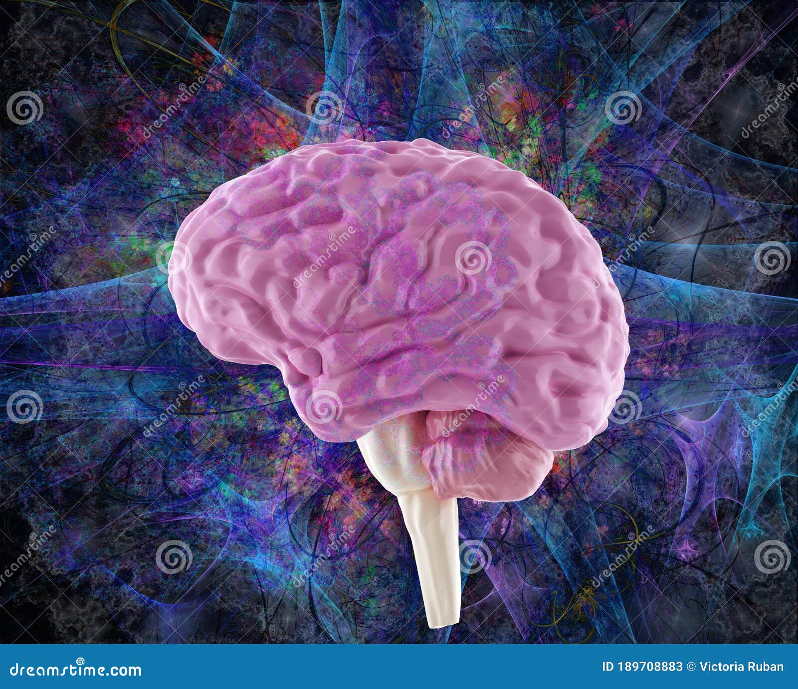 Overmind, brain activity stock illustration. Illustration of medicine ...