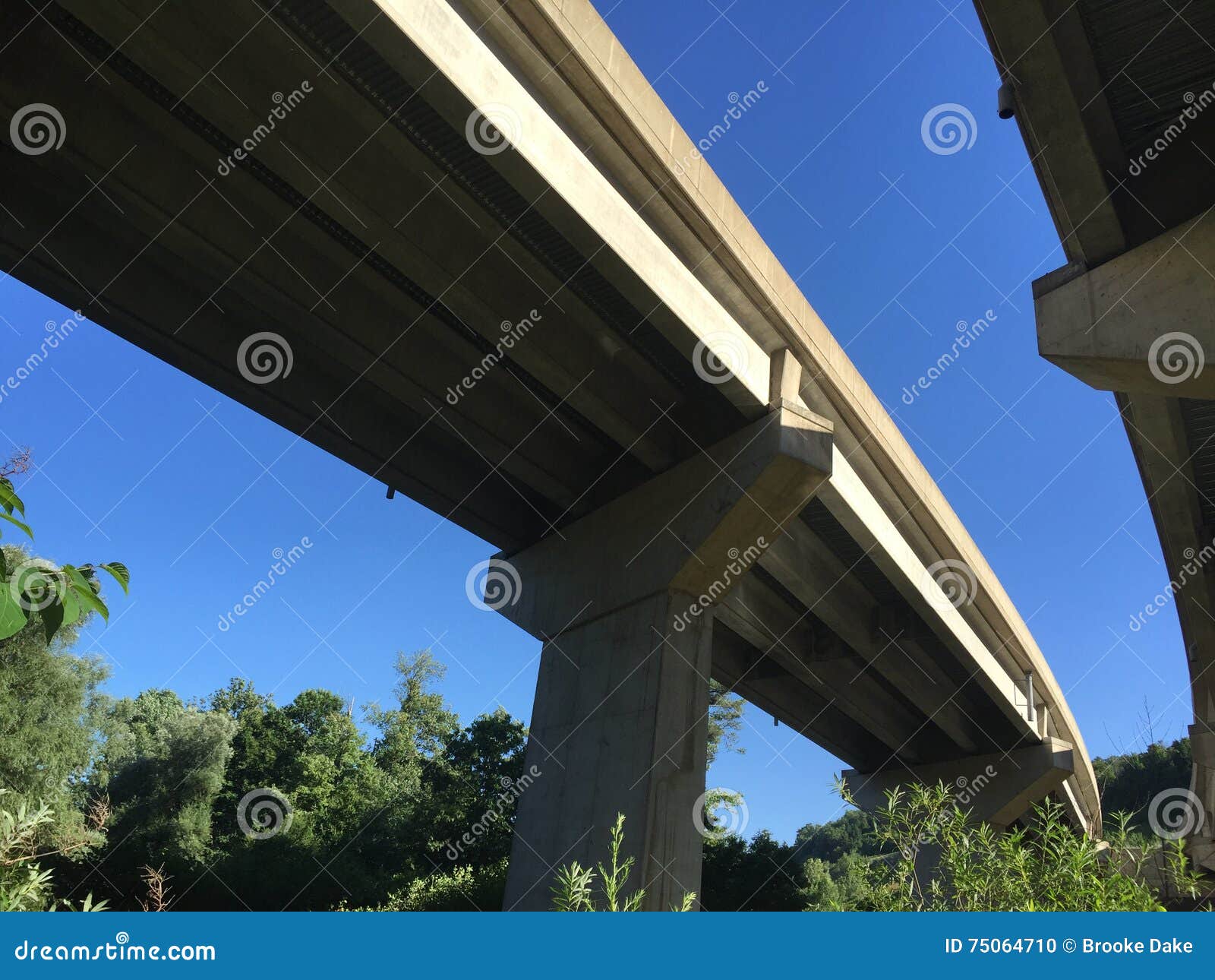 Overpass stock photo. Image of underneath, blue, overpass - 75064710