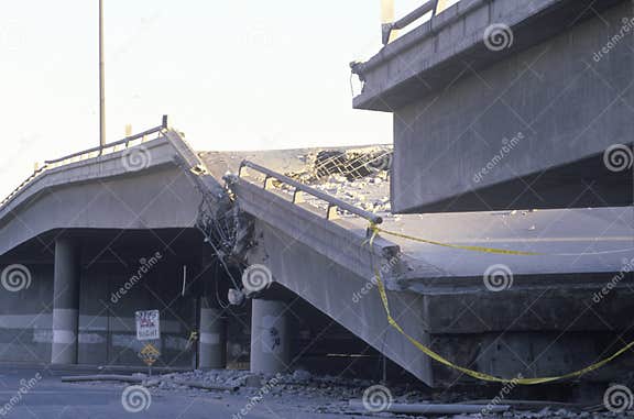 Overpass that Collapsed on Highway 10 Editorial Stock Photo - Image of ...