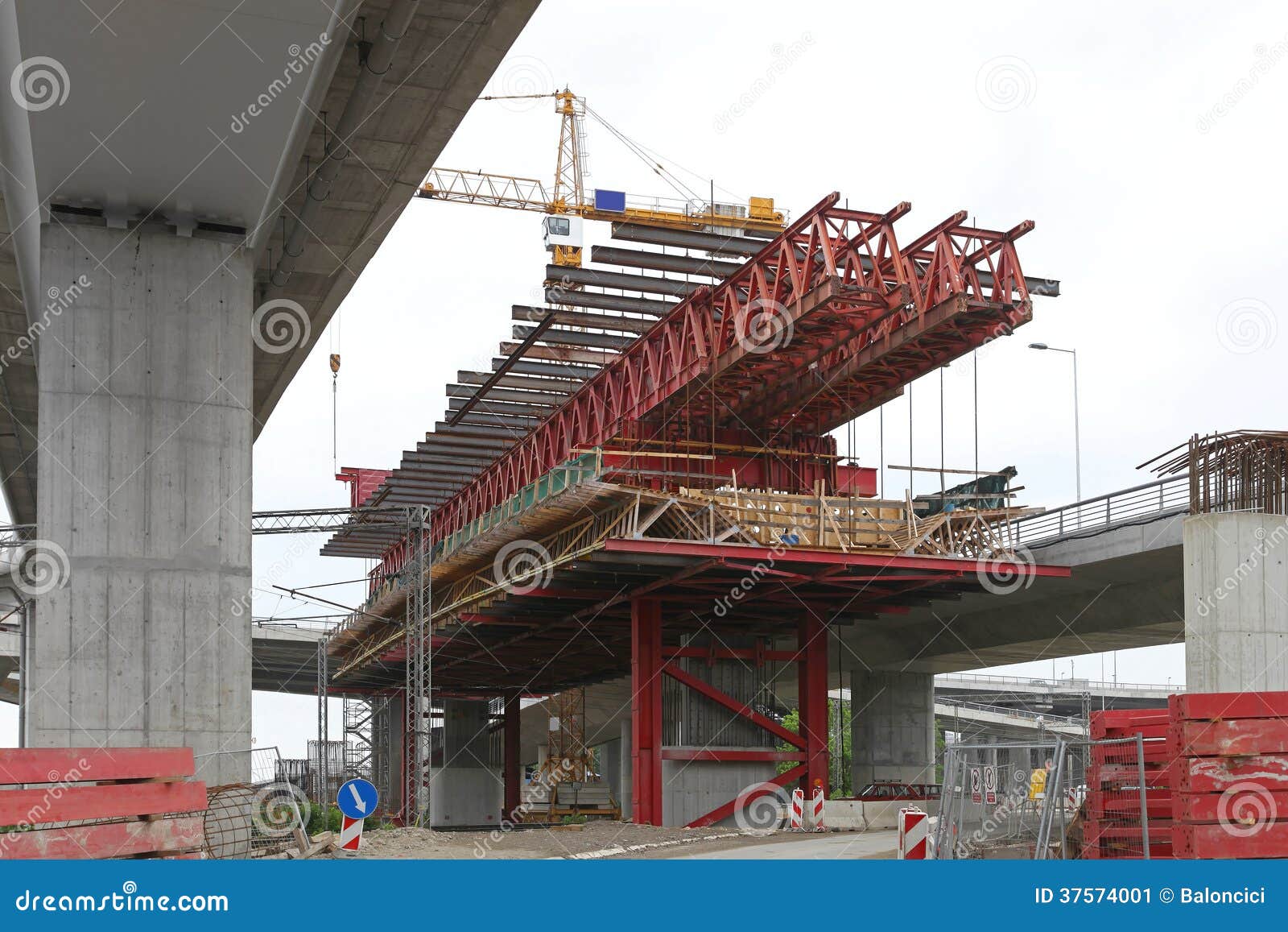 Overpass construction stock image. Image of site, structure - 37574001